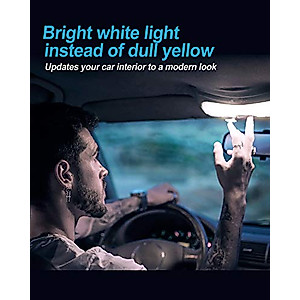 Yorkim 194 LED Bulbs White 6000k Super Bright 5th Generation, T10, 168 LED Bulb for Car Interior Dome Map Door Courtesy License Plate Lights W5W 2825, Pack of 10