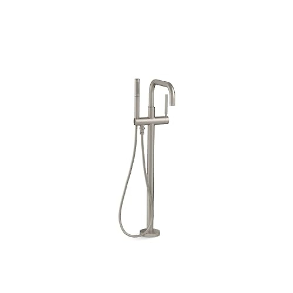 KOHLER K-T97328-4-BN Purist Floor-Mount Bath Filler with Handshower, Brushed Nickel,37.00 x 7.93 x 12.06 inches