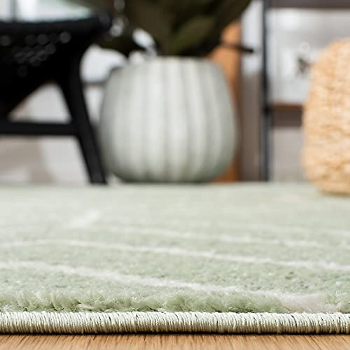 SAFAVIEH Adirondack Collection 6' Square Sage/Ivory ADR241Y Modern Geometric Non-Shedding Living Room Dining Bedroom Area Rug