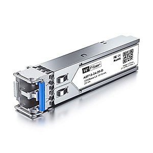 2 Pack 1.25Gb Singlemode Module with 20m OS2 LC to LC Fiber Cable, 1000BASE-LX/LH Compatible for Netgear AGM732F, Ubiquiti,Mikrotik, Intel, D-Link and More