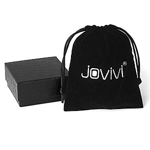 Jovivi Personalized Custom 2pcs Heart Couple Necklaces for Him and Her Black Rose Gold Stainless Steel Matching Puzzle Piece Necklace for Boyfriend Girlfriend Couples Wedding Valentines Gifts