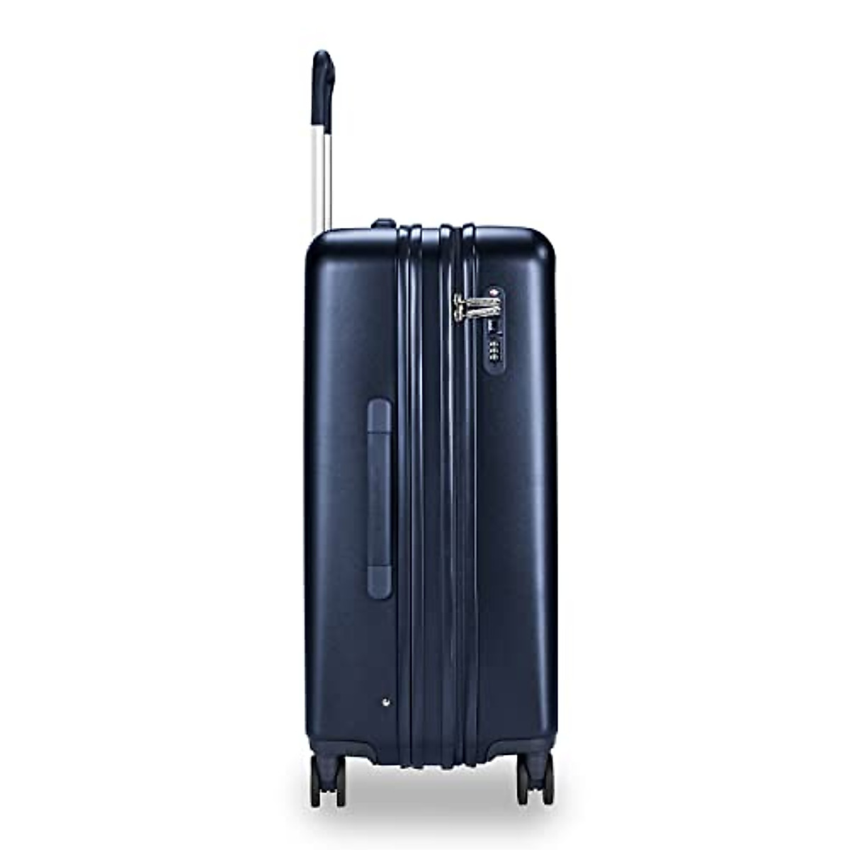 Briggs & Riley Sympatico Hardside Medium Spinner Luggage, Matte Navy, 27-Inch Checked
