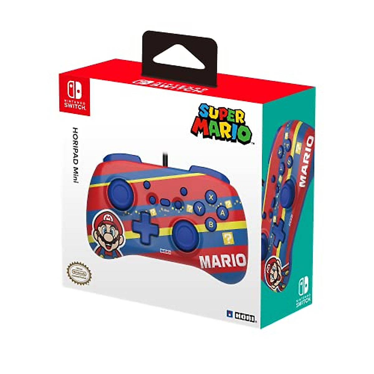 HORI Nintendo Switch HORIPAD Mini (Mario) Wired Controller Pad - Officially Licensed By Nintendo