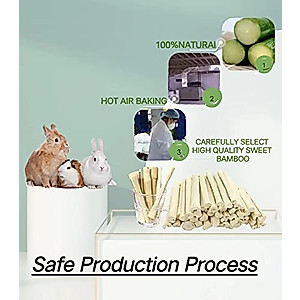 XLpeixin 300g Snacks Sweet Bamboo Chew Toy for Rabbits Chew Sticks for Hamster Chinchilla Guinea Pig,Molar Treats Snack for Small Animals…