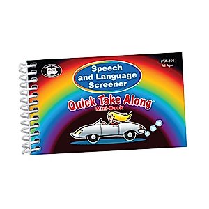 Super Duper Publications | Speech and Language Screener Quick Take Along® Mini-Book | Educational Learning Resource for Children