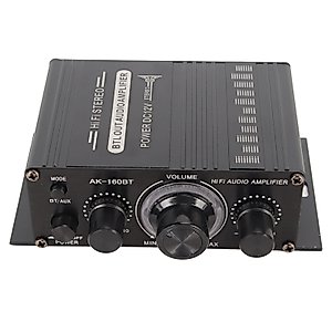 AK-160BT5.0 Power Amplifier,20Wx2 20Hz-20KHz DC 12V HiFi Mini Amp Home Theater Stereo Receiver,Receiver Audio Amplifier for Car Home