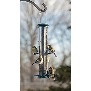 Woodlink NATUBE9 Audubon Plastic 8 Port Thistle Finch Feeder, Green, 15-Inch