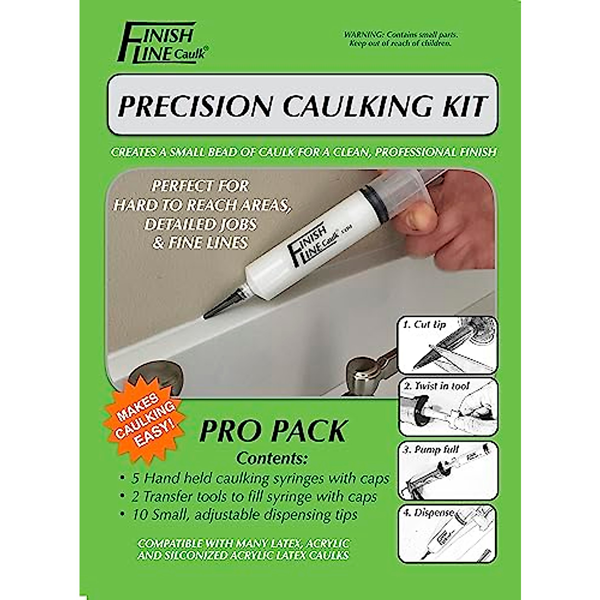 Finish Line Caulk Tool Precision Caulking Kit