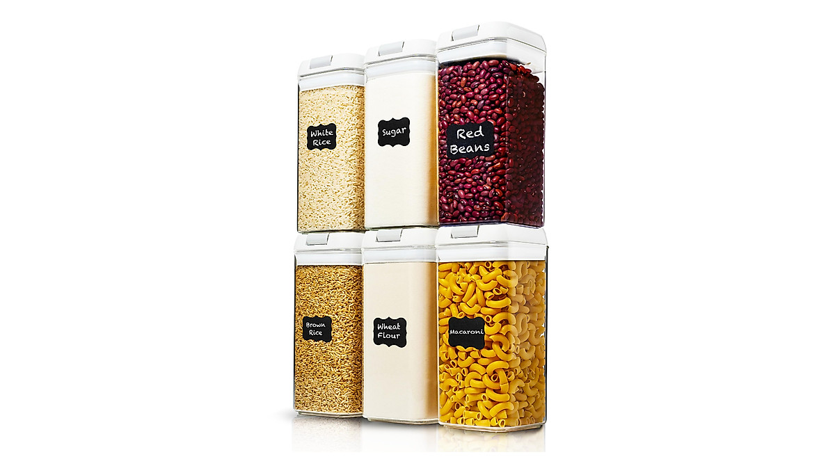 Shazo Airtight Food Storage Containers - 6 Peaceful Pantry Organizer