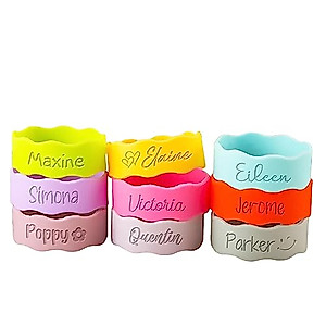 Personalized Water Bottle Name Bands, Custom Baby Bottle Labels for Daycare Name Reusable Water Bottle Labels