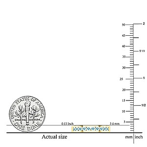 Dazzlingrock Collection Round Aquamarine Stackable Single Row Wedding Band for Women in 14K Yellow Gold, Size 7.5