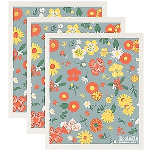 Ecologie by Danica Flowers of Month Swedish Dishcloths, Set of 3