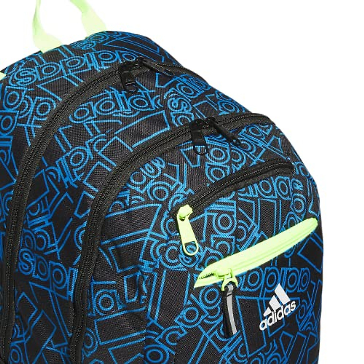 adidas Foundation 6 Backpack, Outline BOS Toss Pulse Blue/Black/Lucid Lemon Yellow, One Size
