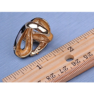 Alilang Black Enamel Body Purple Crystal Rhinestone Serpent Snake Fashion Sized Ring, Size 6