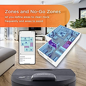 Neato D8 Intelligent Robot Vacuum Cleaner–LaserSmart Nav, Smart Mapping, No-Go Zones, WiFi Connected, 100-min runtime, Powerful Suction, Turbo Clean, Edges, Corners & Pet Hair, XXL Dustbin, Alexa