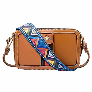 Beatfull Designer Bee Crossbody Purse for Women PU Leather Shoulder Handbag Camera Clucth