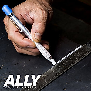 ALLY Tools Two Round Soapstone Holder with 14 Welding Quality Round Soapstone Pens Refills for Welders - Perfect for Making Removable Markings on Steel, Aluminum, and Cast Iron