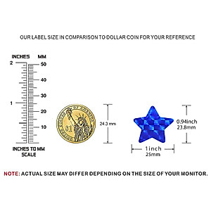 Fiercy 1 inch Blue Star Stickers with Glitter Holographic Pattern, 500 pcs Sparkling Self-adhensive Label Roll, Star Shape Reward Stickers for Kids Behavior