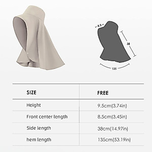 Women Hiking Fishing Sun Hat Wide Brim Cap with Large Neck Flap UPF 50+ Sun Protection Hat SLH3M079 Beige