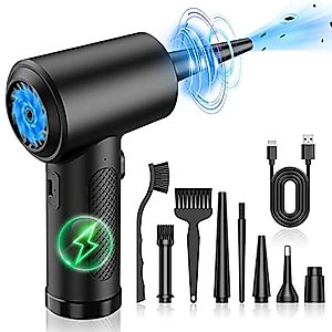 Compressed-air-Duster-100000RPM-Keyboard-Cleaner - Good Replace Compressed air can - Reusable no Canned air Duster - car Duster - pc Duster Electric air Duster - Compressed air for Computer 7600mAh