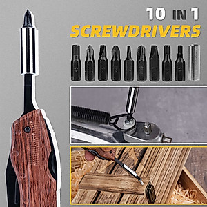 TRSCIND Pocket Knife Multitool, Gifts for Men Him Dad Husband, Christmas Stocking Stuffers, Anniversary Birthday Gifts Idea for Men, Cool Gadgets for Outdoor Survival Fishing, Camping Accessories