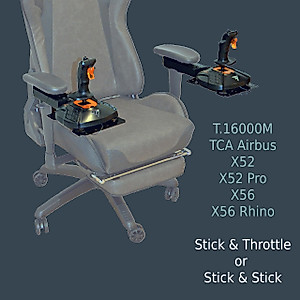 Unbound System | Flight Sim - Set of 2 Removable Modular Chair Mounts T.16000M | TCA Airbus | X52 | X52 Pro | X56 | X56 Rhino by Tecicity