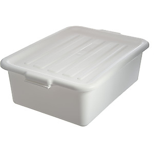 Carlisle FoodService Products N4401102 Comfort Curve™ Ergonomic Wash Basin Tote Box, 7" Deep, White (Pack of 12)