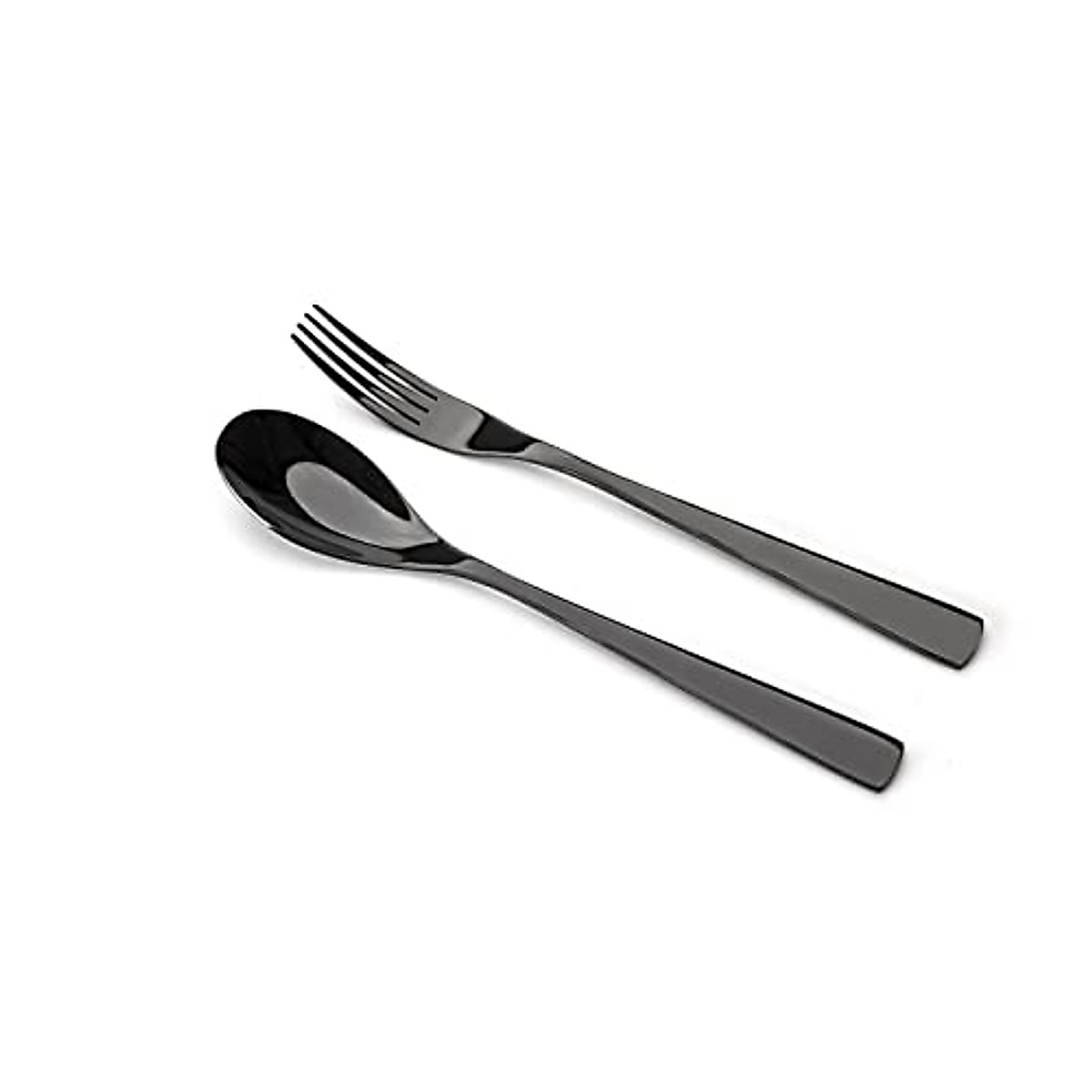 Otto Koning - Berlin - 20 Piece Black Cutlery Set for 4 people, Stainless Steel flatware, Tableware Silverware Set with Steak Knife and Fork Sets, Elegant Design, Mirror Polished and Dishwasher Safe