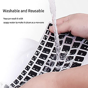 Keyboard Cover for Dell Latitude 5420 5430 5431 14", Latitude 7410 7420 7430 14", Dell Latitude 7520 15.6", Dell Latitude 9000 9420 9430 9510 9520 Keyboard Protective Skin, Black