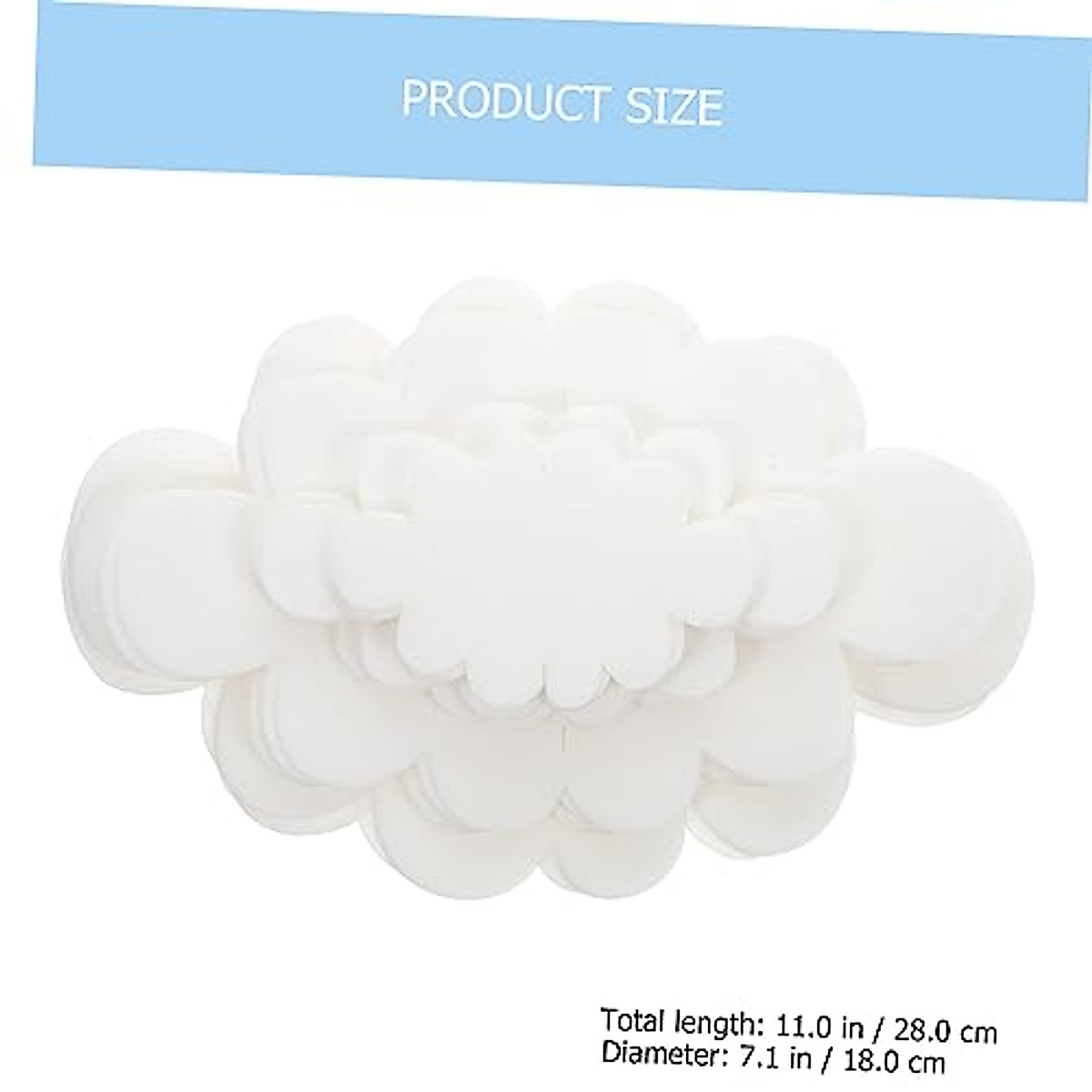 IMIKEYA 3 Sets Shower Decor Fake Ornament Felt Party Art Ceiling Hanging Christmas Cloud Decorative White Baby Decoration Artificial Pendants Favor D Wedding Decorations