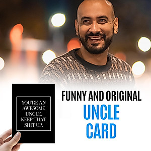 Uncle Birthday Card - Happy Birthday Uncle Card - Father's Day Card for Uncle - Funny Birthday Card for Favorite Uncle - Appreciation Card from Niece or Nephew - Thank You Card for Uncle to be