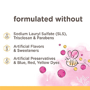 Burt's Bees Kids Toothpaste, Natural Flavor, Fluoride Free, Bubble Bee, 4.7 oz, Pack of 4