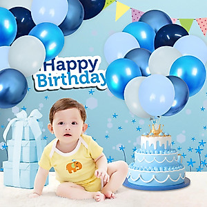 Nobledecor Silver White Party Decoration Balloons Kit, 12inch 60 Pcs Metallic Latex Silver Balloons Silver Confetti Balloons for Birthday Wedding Party Baby Shower Birthday Graduation Decoration Supplies