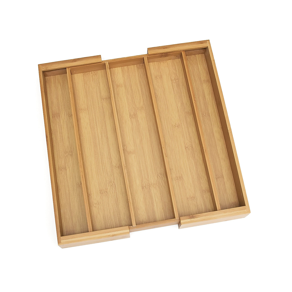 Lipper International 8892 Bamboo Wood Expandable to 22-1/4" Utensil Organizer