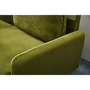 Bonrcea Modern Sofa Tufted Couch Love Seats, Army Green