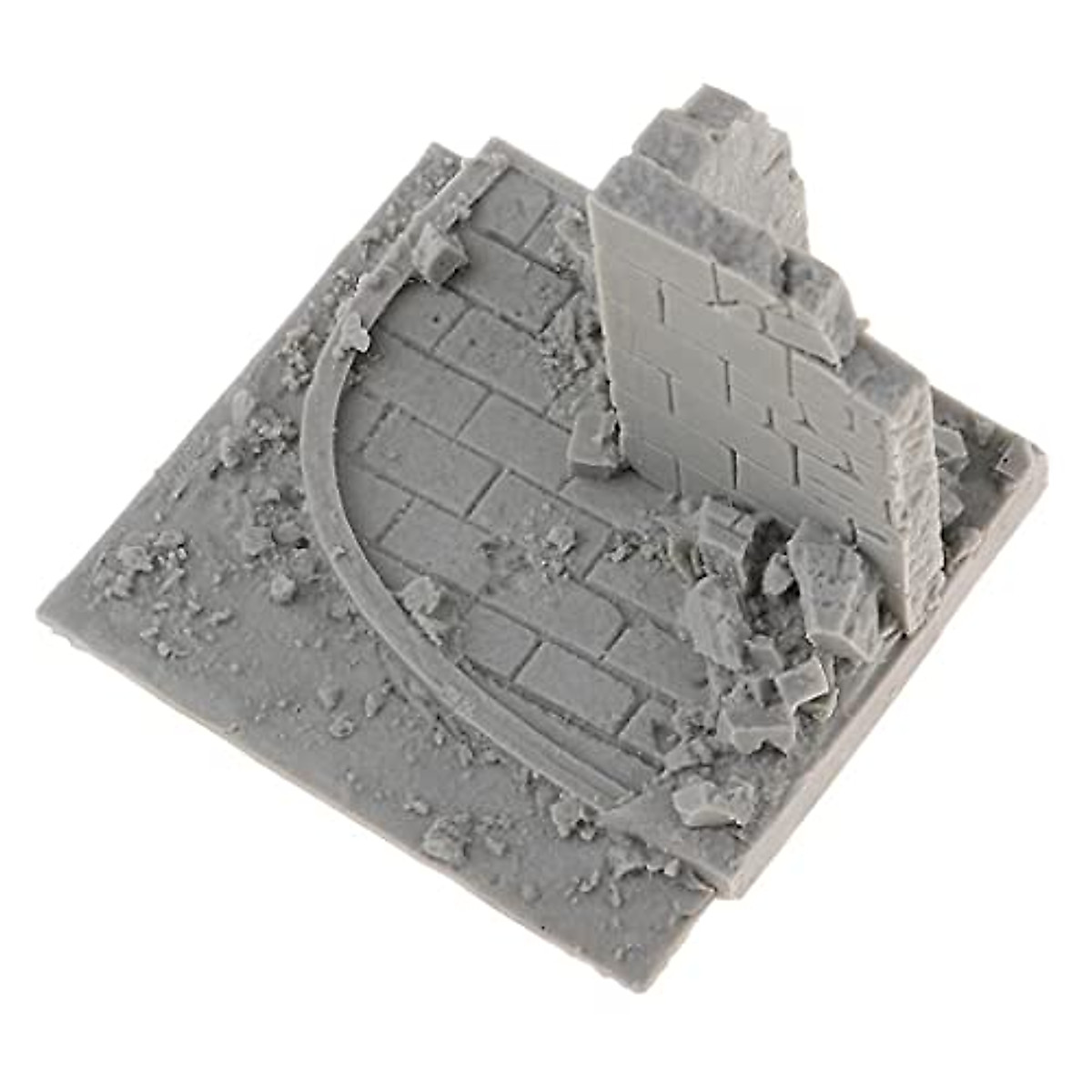 Almencla 1/35 Scale City Ruins Mini Resin Model Kit Unpainted 6x5.5x5cm