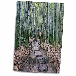 3D Rose Japan Kanagawa Kamakura Hokokuji Temple Garden. TWL_208316_1 Towel, 15" x 22"