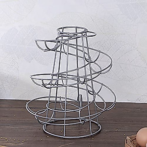 Datianxia Egg Skelter Deluxe Modern Spiraling Dispenser Rack Basket Storage Space Up to 24