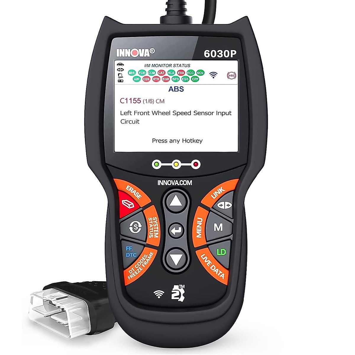 INNOVA 6030P OBD2 Scanner Diagnostic Tool -Read/Erase ABS Codes-Check Engine Light-Car Scanner Live Data with Battery & Alternator Test-Code Severity Levels-Full OBDII Modes