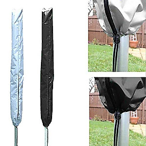 C/A Rotary Dryer Cover Rotary Airer Cover for Drying Rack Protection Waterproof Washing Line Cover for Outdoor Garden Courtyard (Black)
