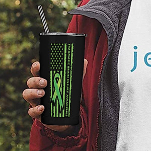 HZQYHD Traumatic Brain Injury Awareness Stainless Steel Tumbler Cup 20 Oz Travel Coffee Mug Portable Thermal Cup With Lids