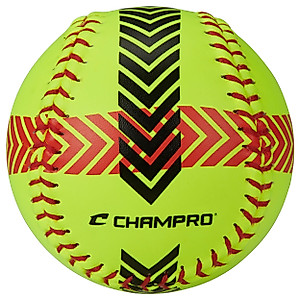 Champro Striped Training Softball Set (Optic Yellow, 12-Inch)