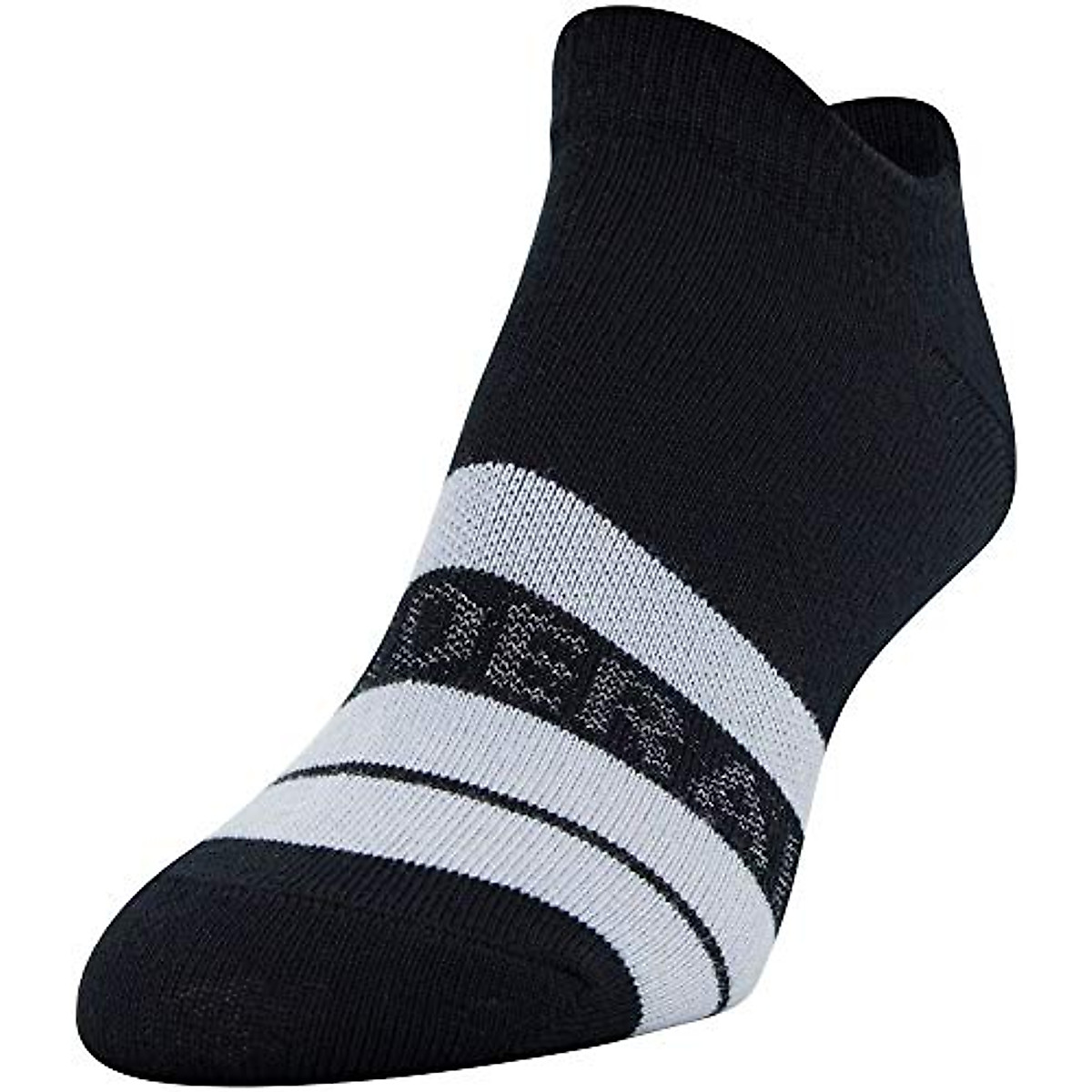 Under Armour Women's Essential 2.0 Lightweight No Show Socks, 6-Pairs , Black/Gray Assorted , Medium