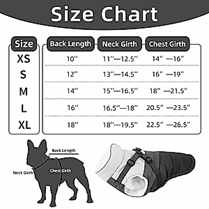 NASKEE Warm Dog Winter Coat Cozy Waterproof Windproof Dog Outdoor Jacket, Adjustable Pet Vest with Harness & D Rings, Thick Polar Fleece Lining, for Small & Medium Dogs