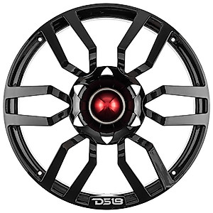 DS18 PRO-GTW10BK 10" Car Audio Universal Speaker Grill with Built-in 1.75" VC Neodymium Bullet Tweeter and RGB Lights 500 Watts Black