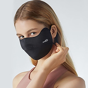 OHGOLF UV Face Cover UPF 50+ Women Breathable Face Covering Protection Sunscreen Mask SLN3M072D Black Classic