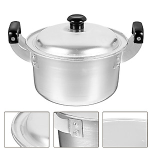 UPKOCH Vintage Aluminum Pot Stock Pot Ramen Pot ramenpot Instant Noodle Pot Kimchi Soup Pot stockpot with lid Oven Pans nonstick Soup Pot Korea Noodle Pot Kitchen Noodle Pot Cook Pot Suki