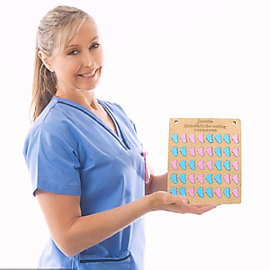 free-space Student Midwife Tool Midwife Birth Counter,Baby Tracking Midwifery Delivery Newborn Documenting childbirth sessions Midwife Gift (footprint)