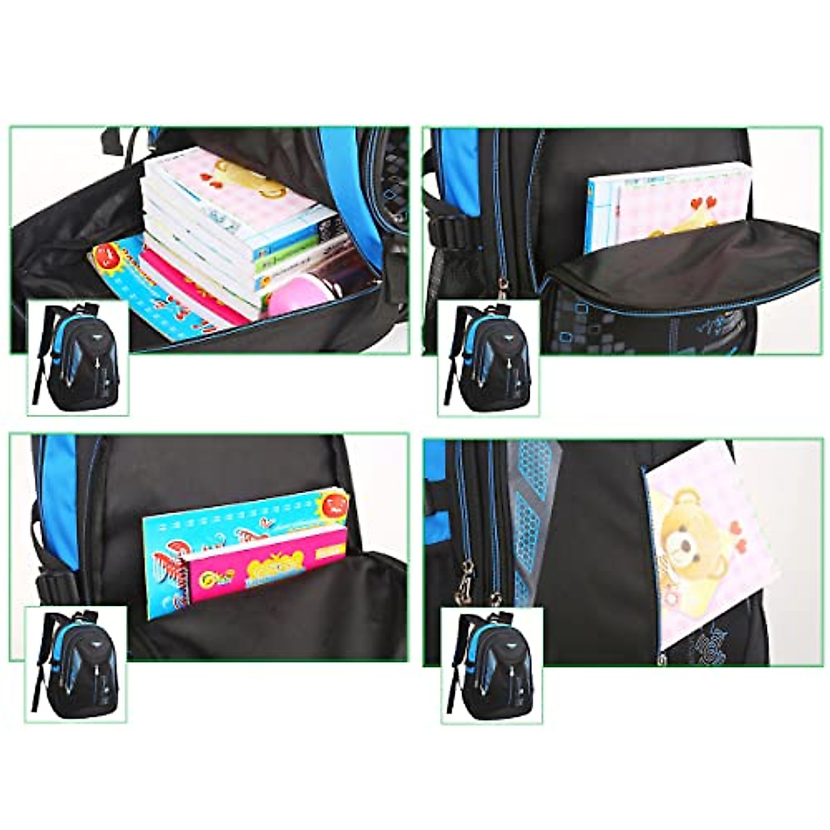 Waterproof School Bag Durable Travel Camping Backpack for Boys and Girls