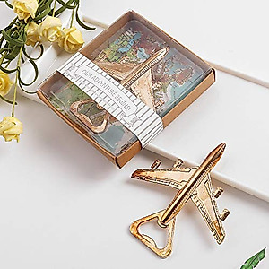 Airplane Bottle Opener - Aviation Gifts for Pilot - Airplane Decor - Gift for Veteran - Plane Beer Bottle Opener in Gift Box - Perfect Travel Gift (Airplane)